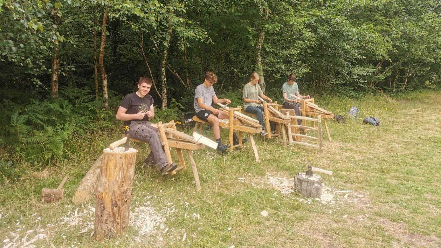 Cleft hurdle gate making - Little Acorn Furniture